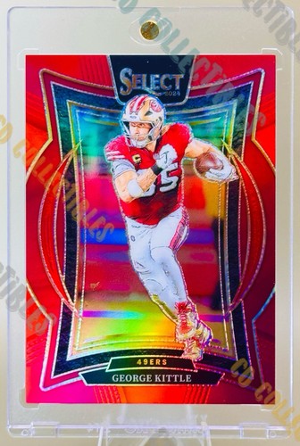 George Kittle RED HOLO COLOR MATCH REFRACTOR CARD 49ERS MINT PANINI /99 ...