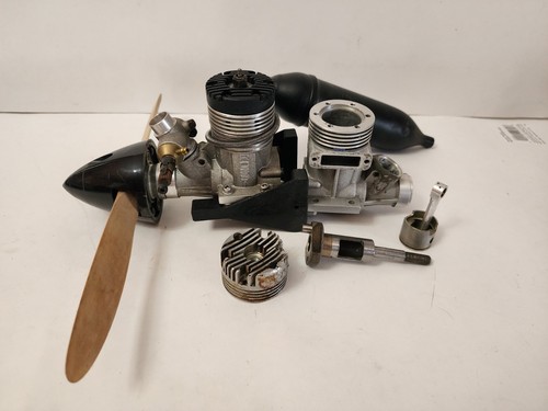 Vtg. Rossi 45 RC Airplane Engine with carb., muffler, prop and ...