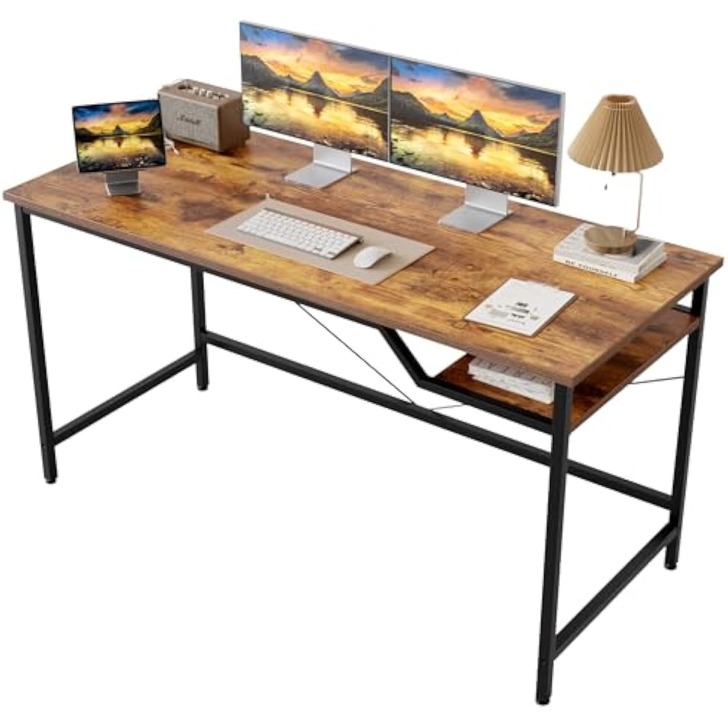 Computer Desk 55 X 24 inch, Gaming Desk for Small Spaces, Modern Simpl ...