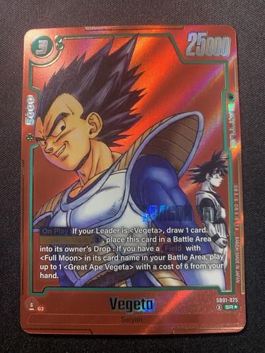 Dragon Ball Super Fusion World Vegeta Alternate Art Manga Booster SB01-025 SR* | eBay