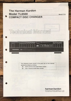 Harman Kardon HK TL-8500 TL8500 CD Player Service Manual *Original* | eBay