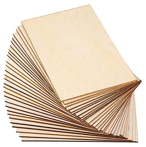15 Pack Basswood Sheets, Unfinished Wood, Thin Plywood Rectangle 150* ...