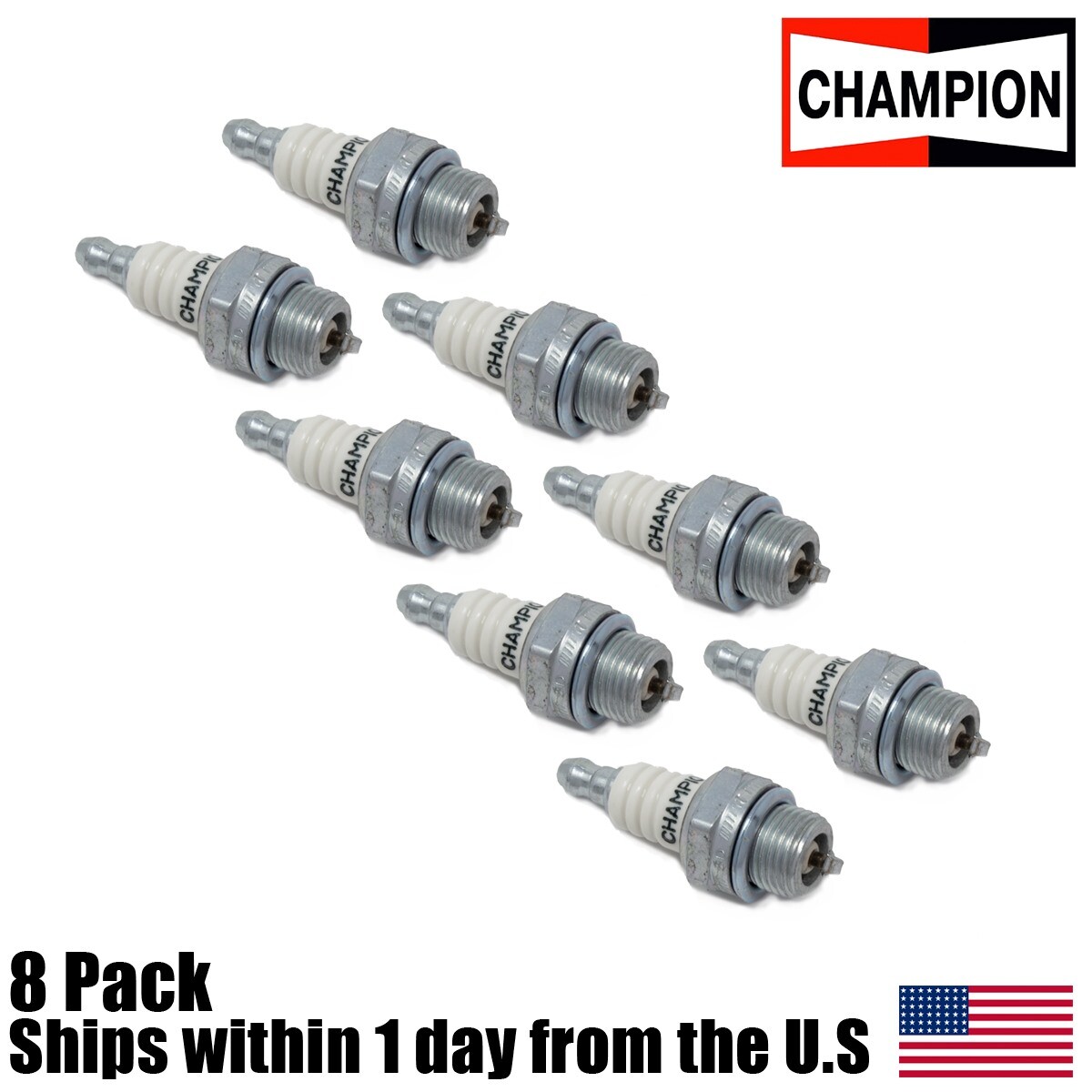 8 Pack Genuine OEM Champion CJ8 Spark Plugs Fits Kohler Engine | eBay