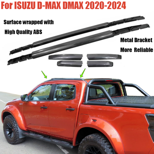 Roof Rail Racks Fits for ISUZU D-MAX DMAX 2020-2024 Side Rail Bar ...