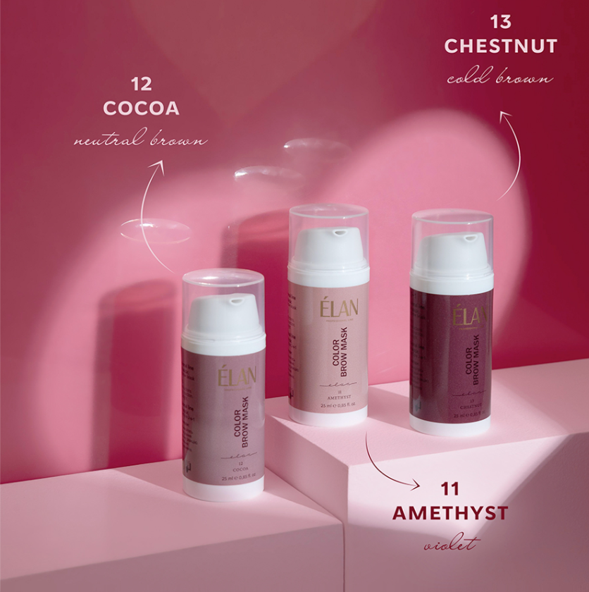 ELAN COLOR BROW MASK 2.0 Toning Eyebrow 2-in-1 Mask 13 Chestnut 0.8 fl ...