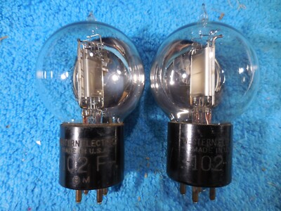 Western Electric 102-F tennis ball shape matched pair used tubes. | eBay