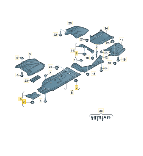 Audi OEM 17-18 A4 Under Engine Cover Splash Shield-front Shield Right ...