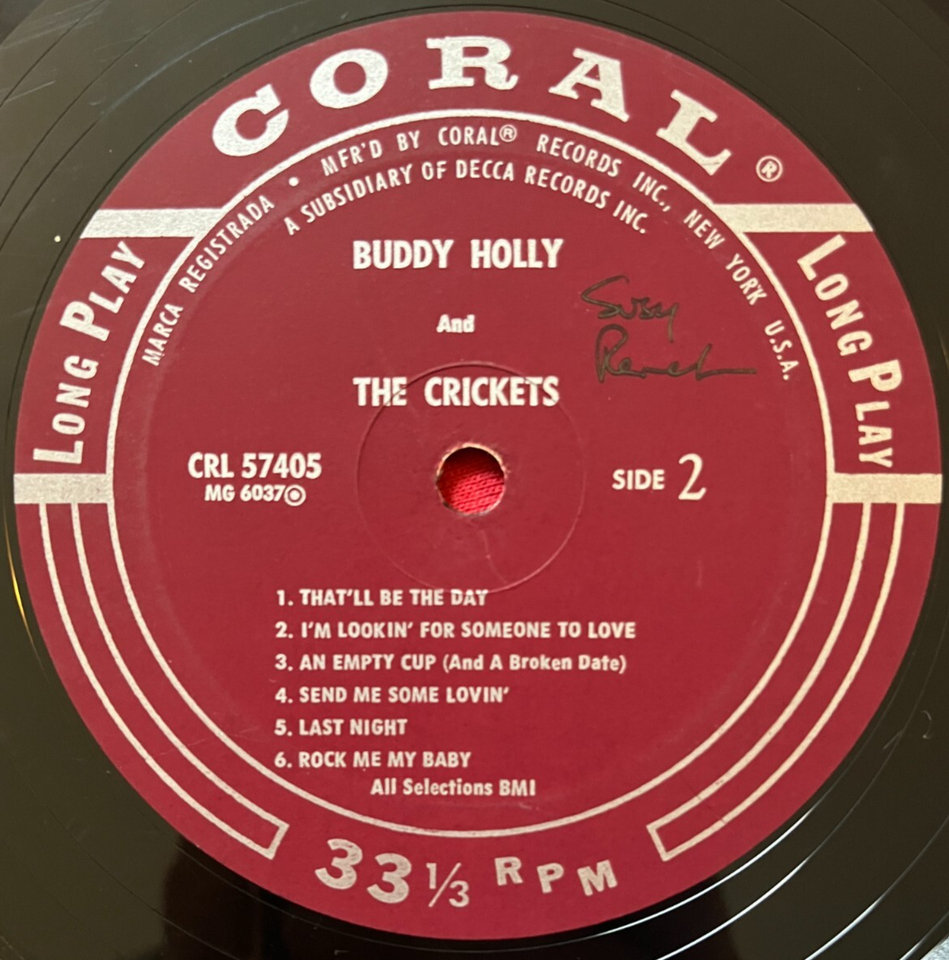 BUDDY HOLLY & THE CRICKETS~SELF TITLED LP (1962) CORAL CRL 57405 | eBay