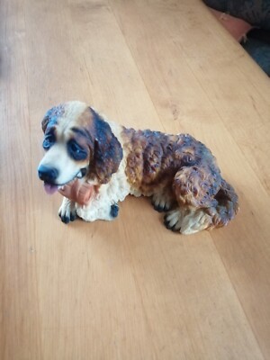 Cerrini Italien Hund Bernhardiner mit Fass Polystone Handbemalt Sammler ...
