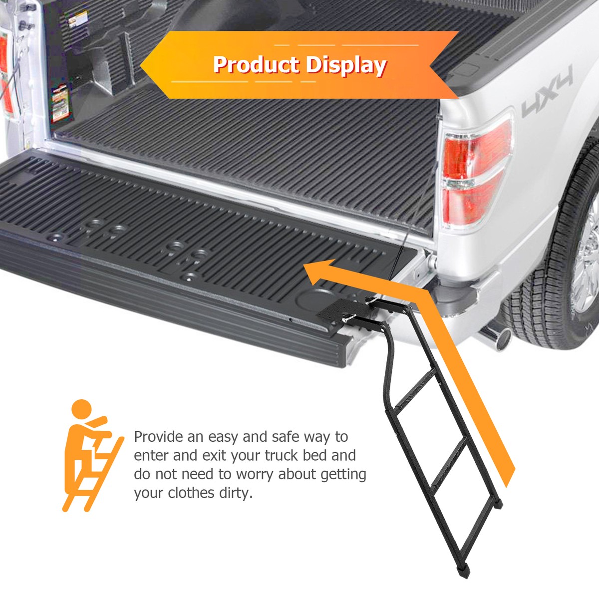 Tacoma Tailgate Step KLN Rear Bed Step For Toyota Tacoma 2024-2025 ...