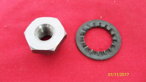 1978-82 TRIUMPH MOTORCYCLE ROTOR NUT 21-2182 & TAB WASHER 21-7024 BY LF ...
