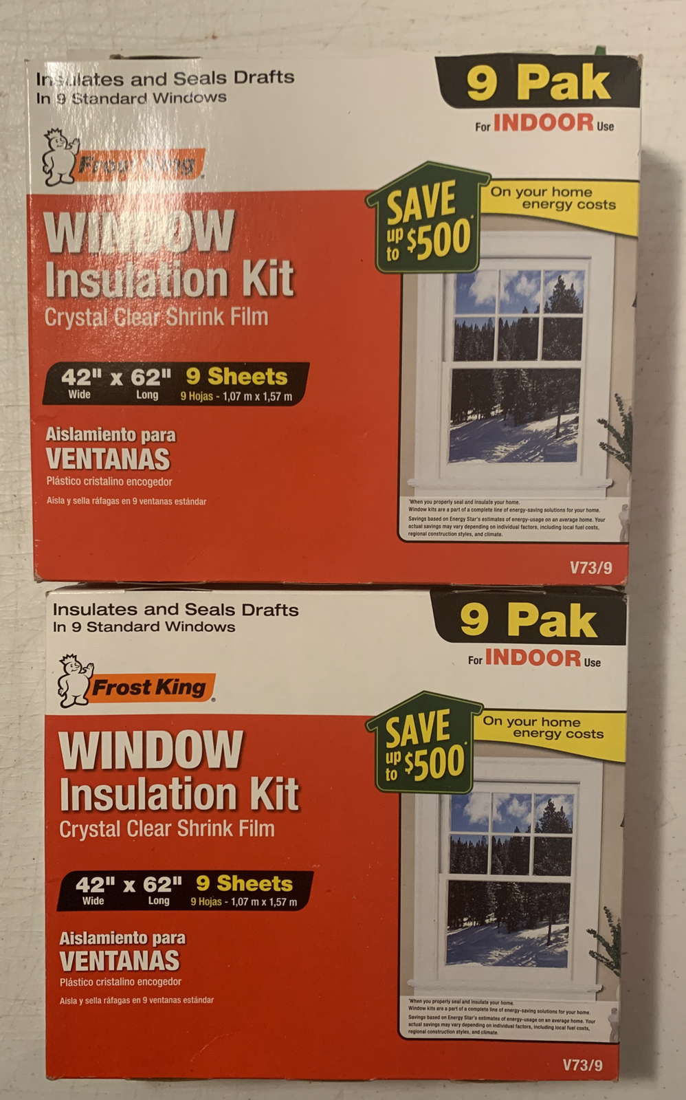 Lot Of 3 Frost King One Patio Door Insult Kit & 2 Window Insulation Kit ...