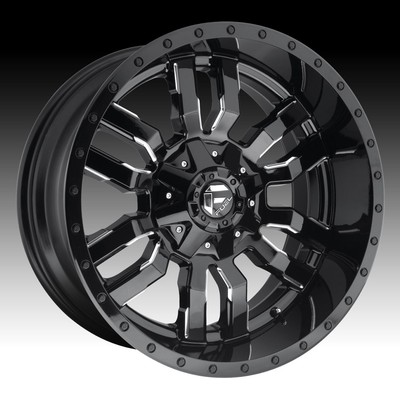 4/Fuel D595 Sledge Gloss Black Milled 18x9 8x6.5 20mm (D59518908257) | eBay