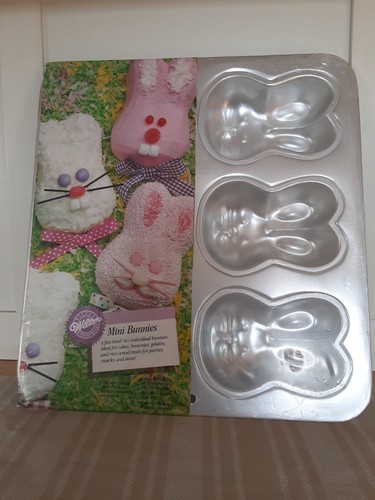 1991 NOS 6 Easter Wilton Mini Bunnies Cake/Brownie/Jello Molds-Baking ...