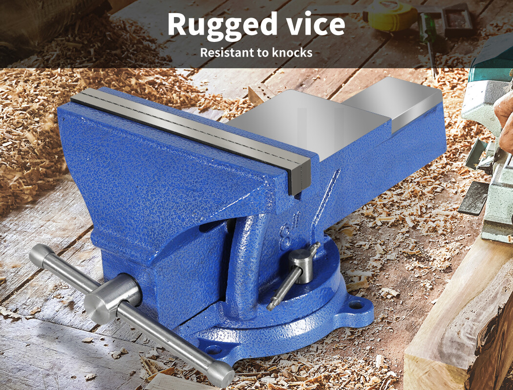 Traderight 8" Bench Vice Anvil Swivel Base Clamp Workbench Heavy Duty ...