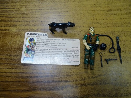 GIJOE 1984 Dog Handler MUTT & JUNKYARD 100% Complete Filecard GI JOE G ...