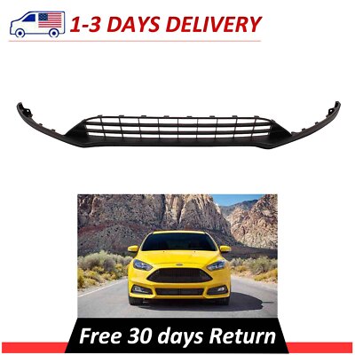 Front Bumper Lower Valance Panel Grill Black For 2015-2018 Ford Focus ...