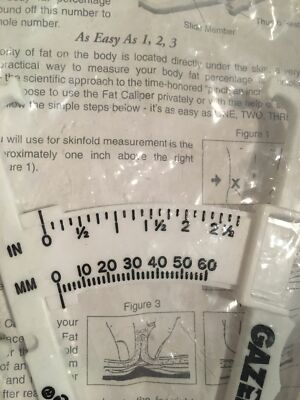 Accu-Measure Body Fat Caliper Self-Care w/ Instructions & Chart Tony ...