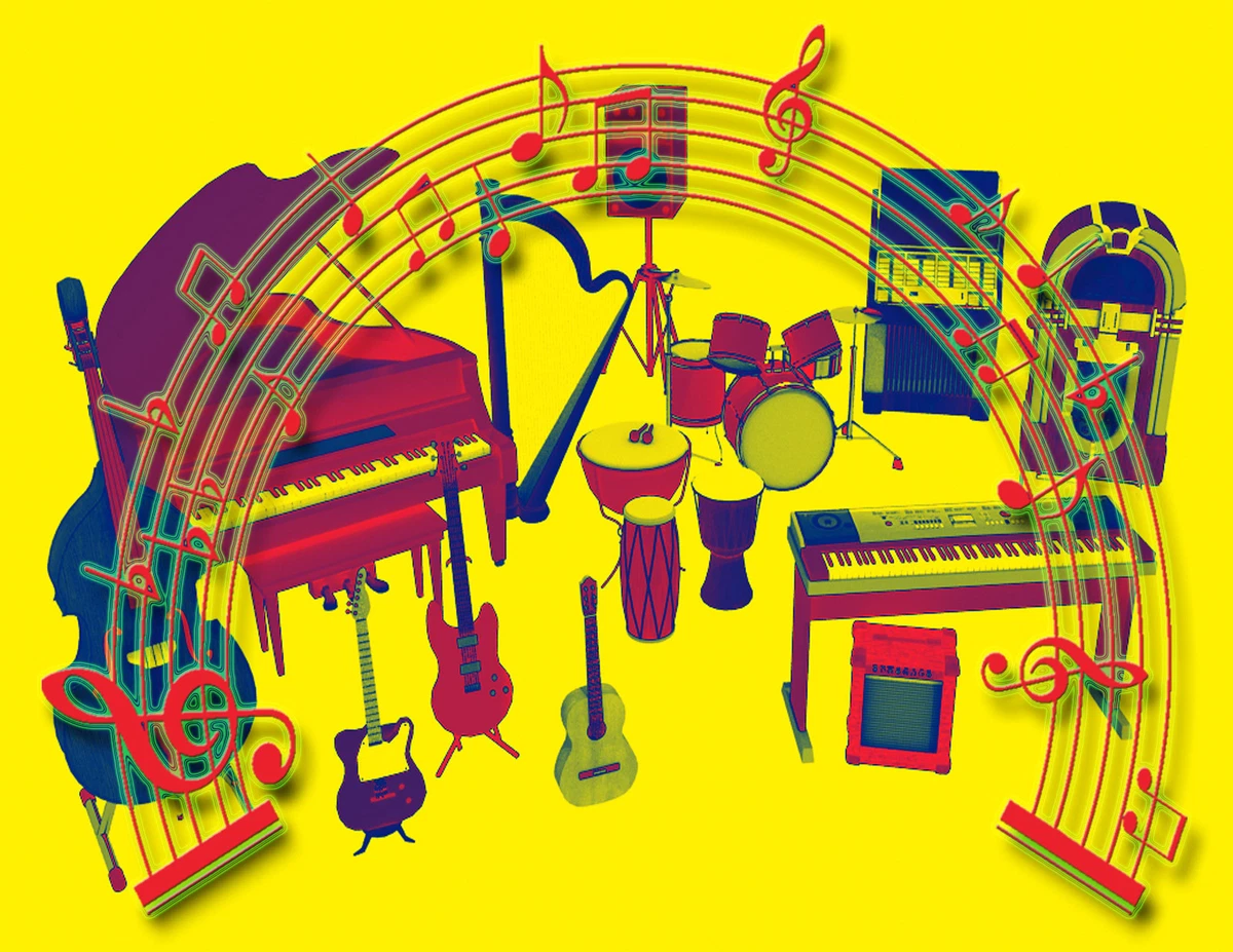 Psychedelic Music Notes