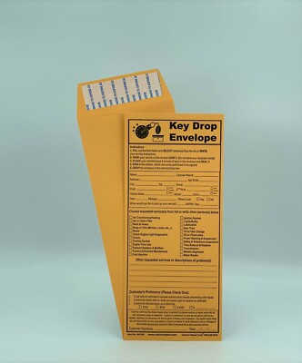 After Hours Night Key Drop Envelope, 4 1/8" x 9 1/2", 24lb Kraft Peel ...