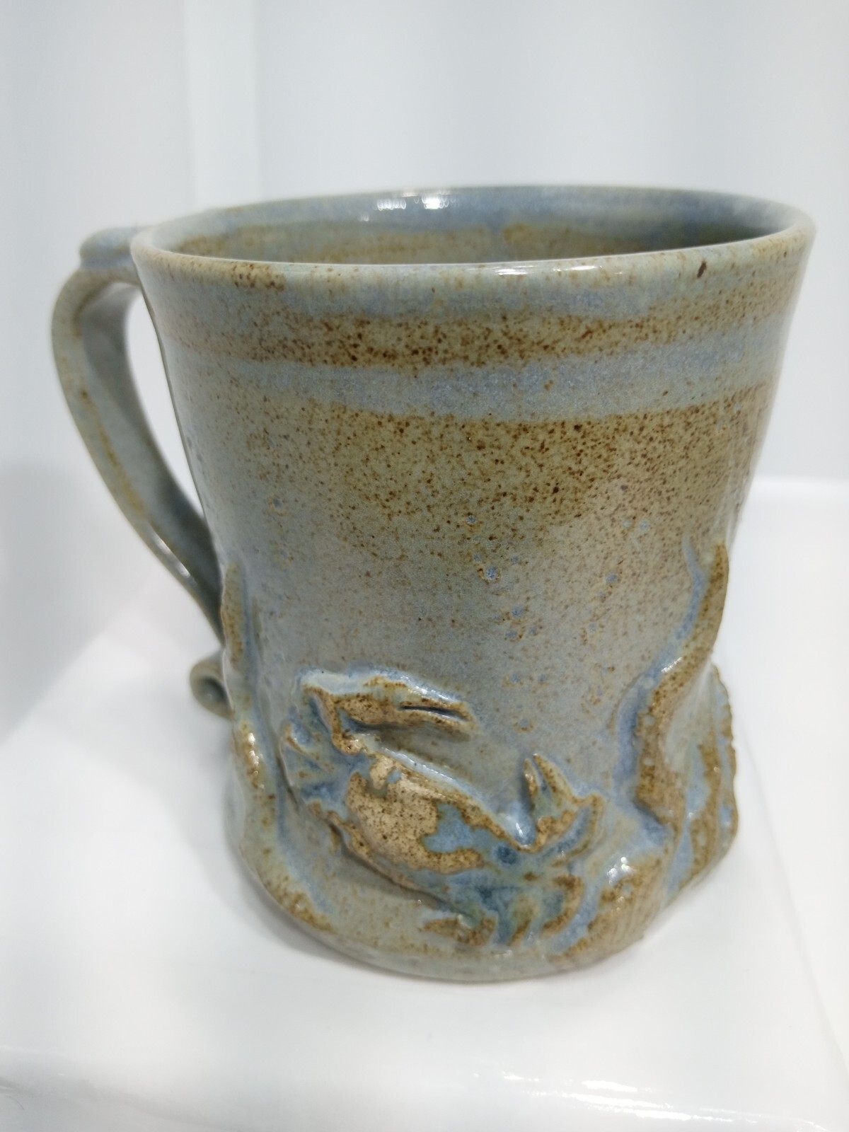 SEA OCEAN LIFE COFFEE MUG. CRAB POTTERY 3D MUG. EMBOSSED CRAB Mug. B282 ...