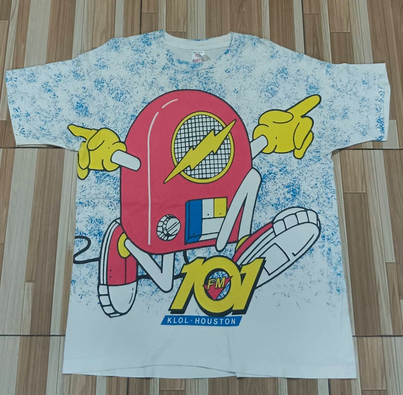 Vintage Klol Rock 101 1990s Aop Band FM Houston Radio Team Rare 90s ...