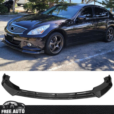 Fits 10-13 Infiniti G37 IKON Style Carbon Fiber Print Front Bumper Lip ...