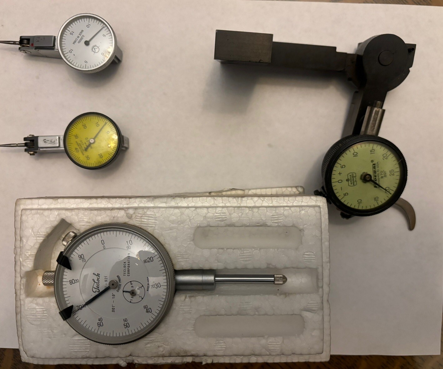 Federal Dial Indicator B70 .001" Teclock AI-921 Indicator & 2 China ...