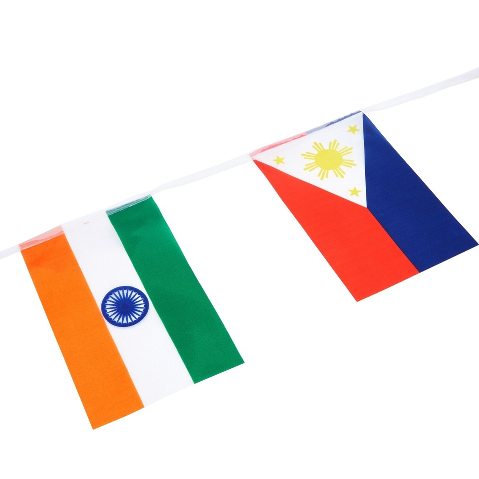 International Flags of the World Banner with 100 Assorted Countries, 80 ...