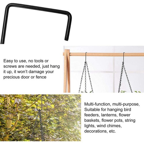 24PCS Plant Hooks Hangers Garden over Fence Hooks for Hanging Baskets ...