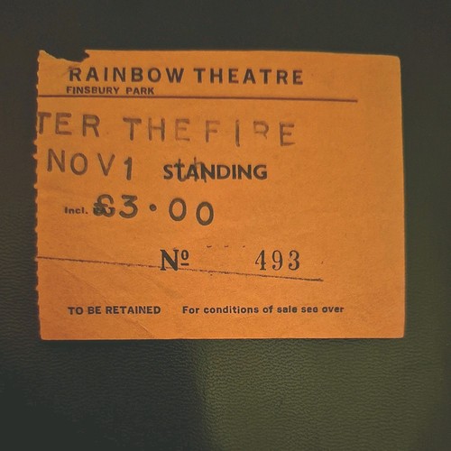 After The Fire ATF Ticket Stub 14/11/1980 Rainbow Theatre, London Free ...