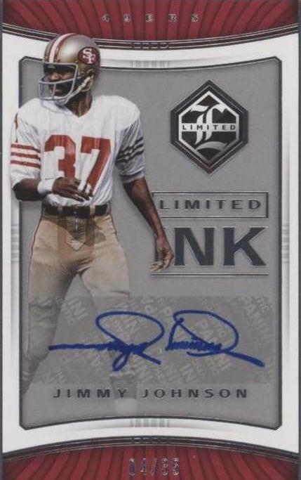 2017 Panini Limited - Limited Ink Jimmy Johnson #LI-JJ Spotlight Silver ...