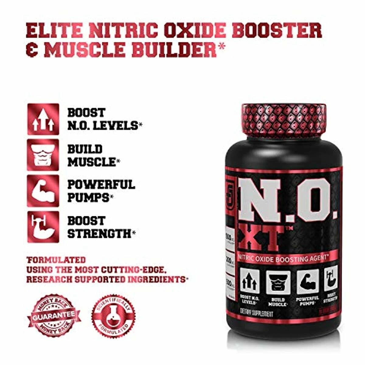 N.O. XT Nitric Oxide Supplement With Nitrosigine L Arginine L ...