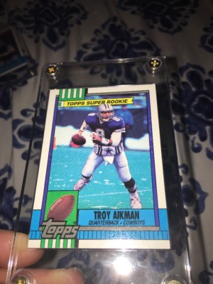 Troy Aikman Topps Super Rookie Card #482 1990 In Plastic Case NM | eBay