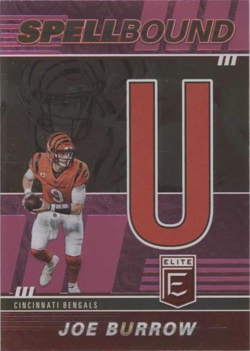 2022 Panini Donruss Elite - Spellbound Joe Burrow #SB-JB2 Pink Letter U ...
