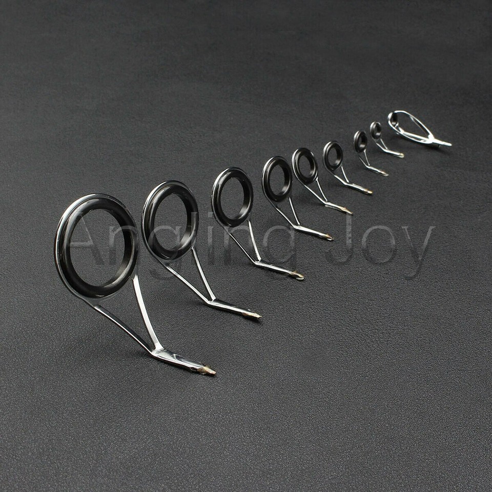 9 PCS Spinning Fishing Rod Guides Eye Line Ring for Spin Rod DIY ...