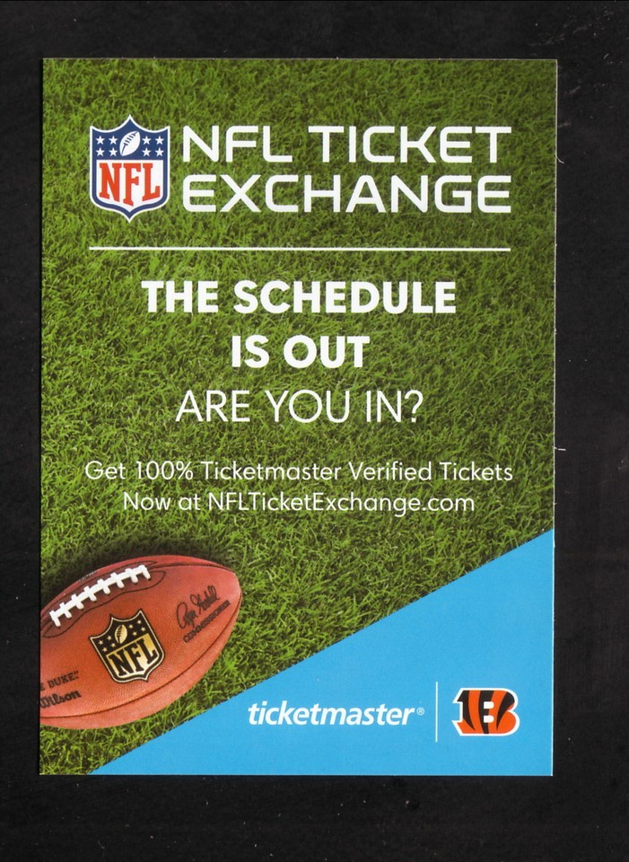 Cincinnati Bengals--2017 Pocket Schedule--NFL Ticket Exchange | eBay