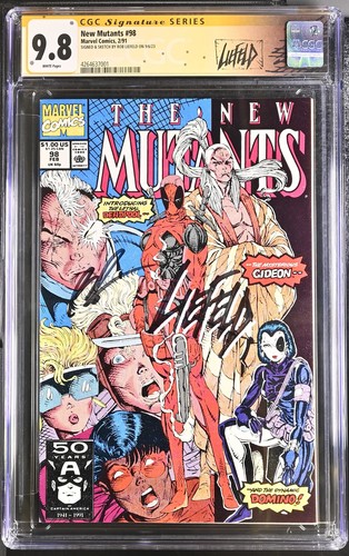 New Mutants #98 - Marvel 1991 CGC 9.8 1st app of Deadpool SIGNED Sketch ...