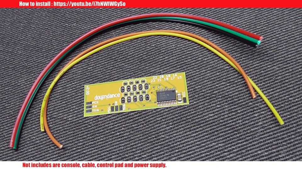 Assembly kit PC Engine PI-TG001 Csync RGB Region Free Sega Genesis 2 ...