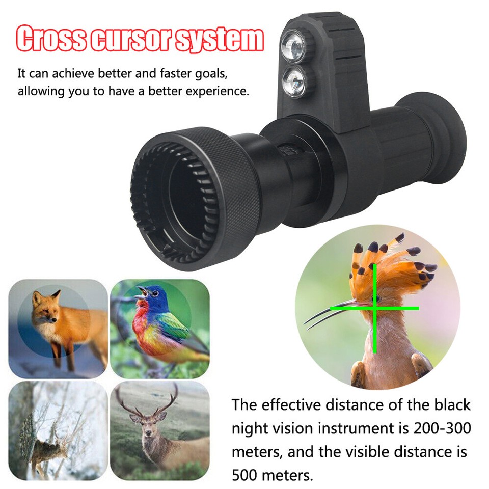 Night Vision Scope Cross Cursor IR Infrared Monocular & Red Laser Sight ...