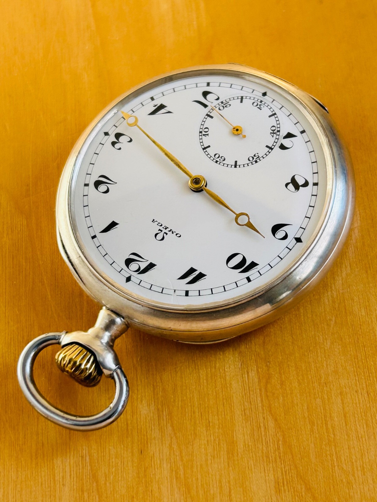 2A616 Antique OMEGA/ ANCRE silver pocket watch | eBay