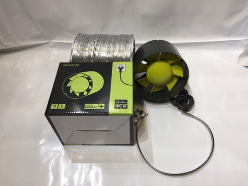 6" Inch 150mm Inline Extractor Intake Grow Room Fan 3M Ducting & 2 ...