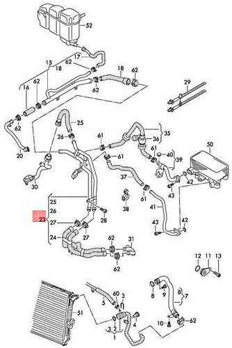 Genuine VW Touareg 7P5 7P6 Coolant Pipe With Coolant Hose 7P6121070BM ...
