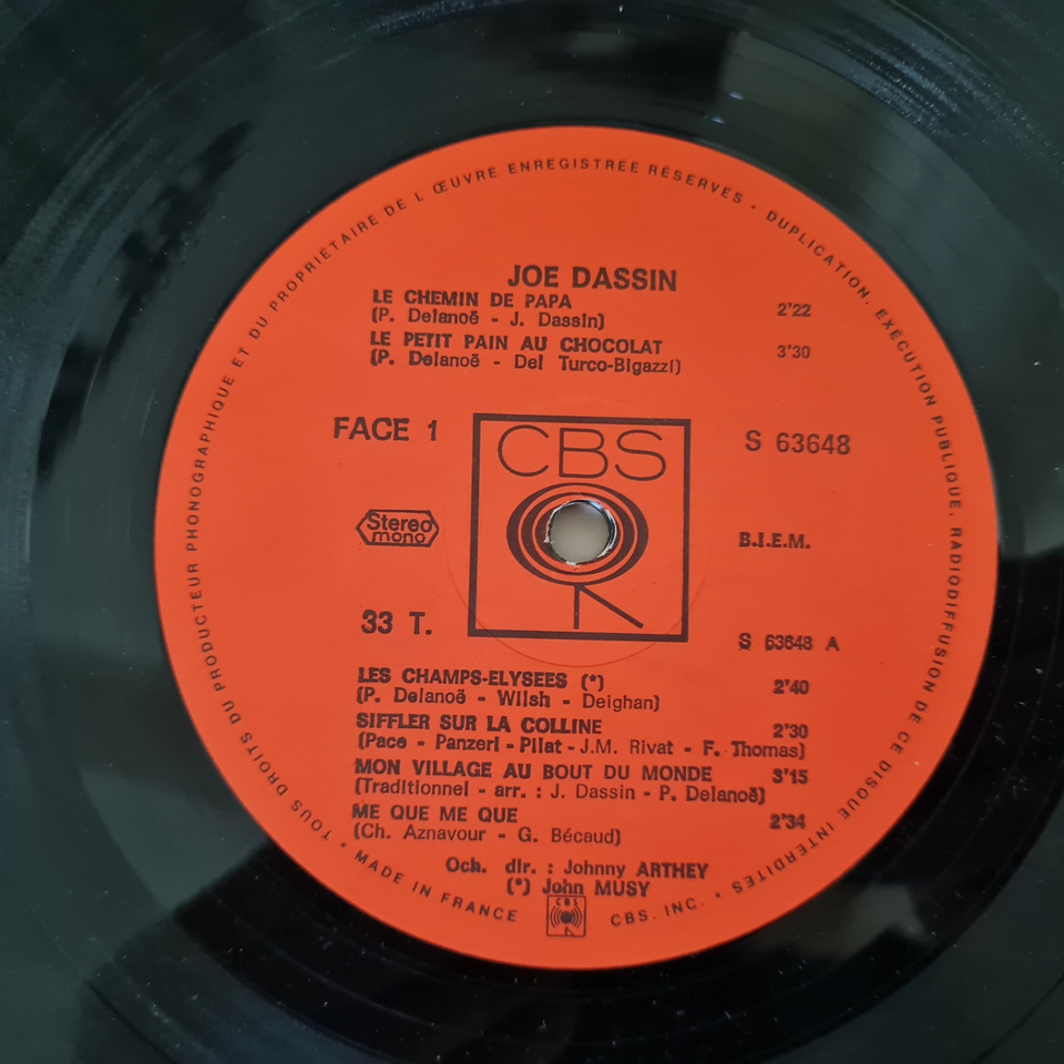 LP Vinyle 33t / Joe Dassin – Joe Dassin (1969) | eBay