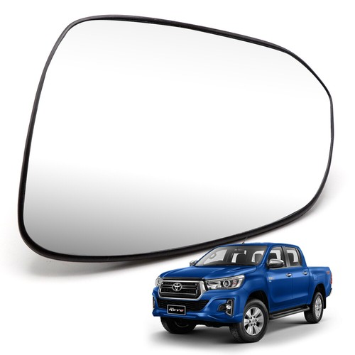 Right Wing Side Mirror Glass + Base Black For Toyota Hilux Revo SR5 ...