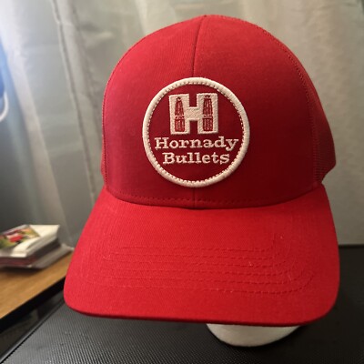 Hornady Snapback Mesh Cap OSFM Red/White | eBay