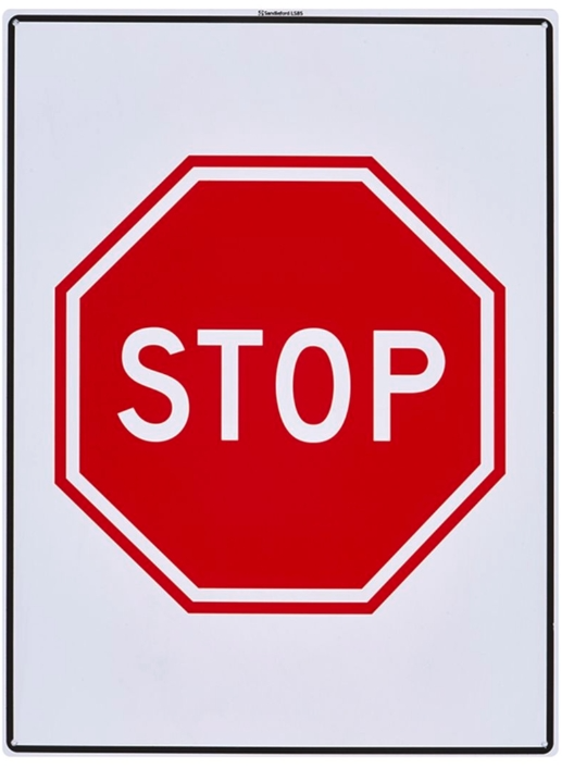 New Sandleford 450x600mm STOP Plastic Sign Outdoor UV Weather Proof ...