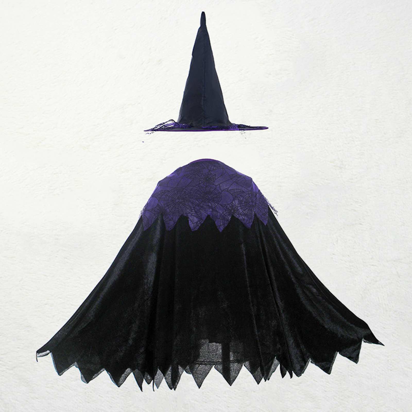 1 Set Halloween Suit Round Neck Dot Ribbon Design Toddler Girl Witch ...