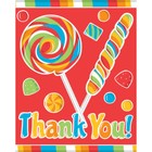 Candy Thank You Candy Party THank You Cards 8ct with 8 Envelopes | eBay
