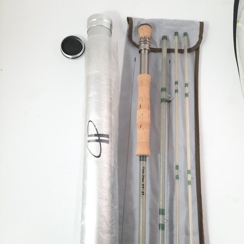 Marty Romeo Flats Glass 8'4" 3pc 8/9 wt. 2 Tip Fiberglass Fly Rod IP w ...